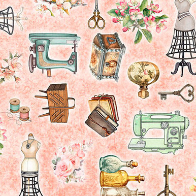 Sew Shabby Chic Vintage Sewing Antiques Cotton Fabric - Ben Franklin Online