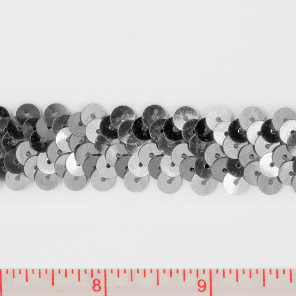Cali Fabrics | Silver 4" Wide Spike Trim