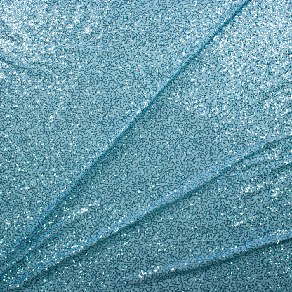 Cali Fabrics Aqua Designer Sequin Fabric Fabric by the Yard