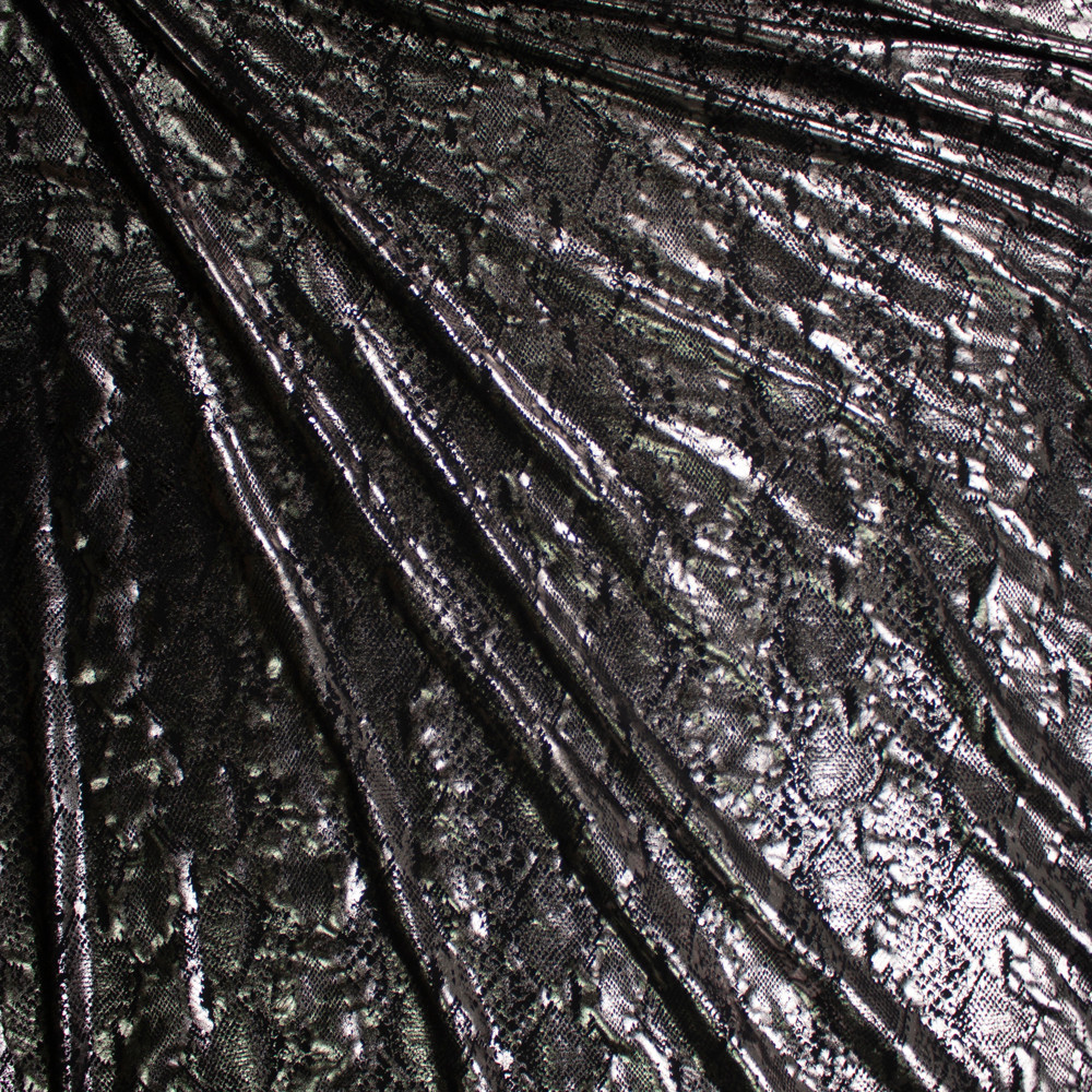 Cali Fabrics | Silver Liquid Lame