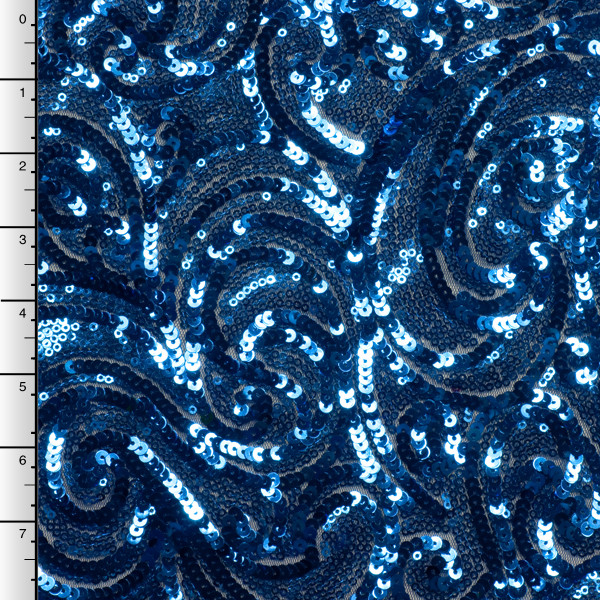Cali Fabrics | Champagne Swirling Pattern Sequin Fabric