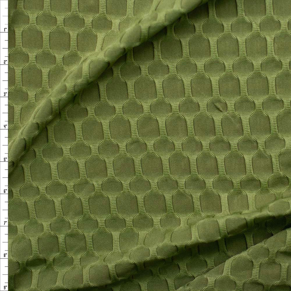 Cali Fabrics Laced Moss Fabric by the Yard