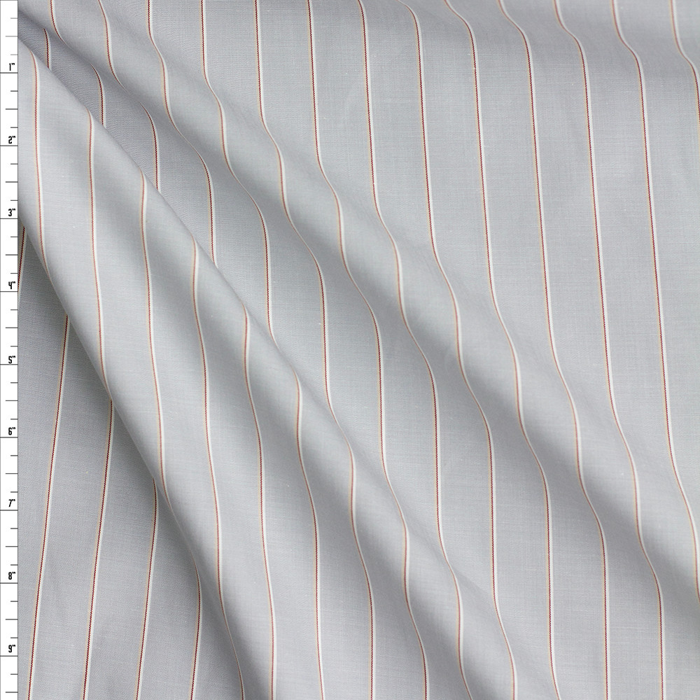 Cali Fabrics Vertical Stripe Fine Cotton Shirting #26635 Fabric by the Yard