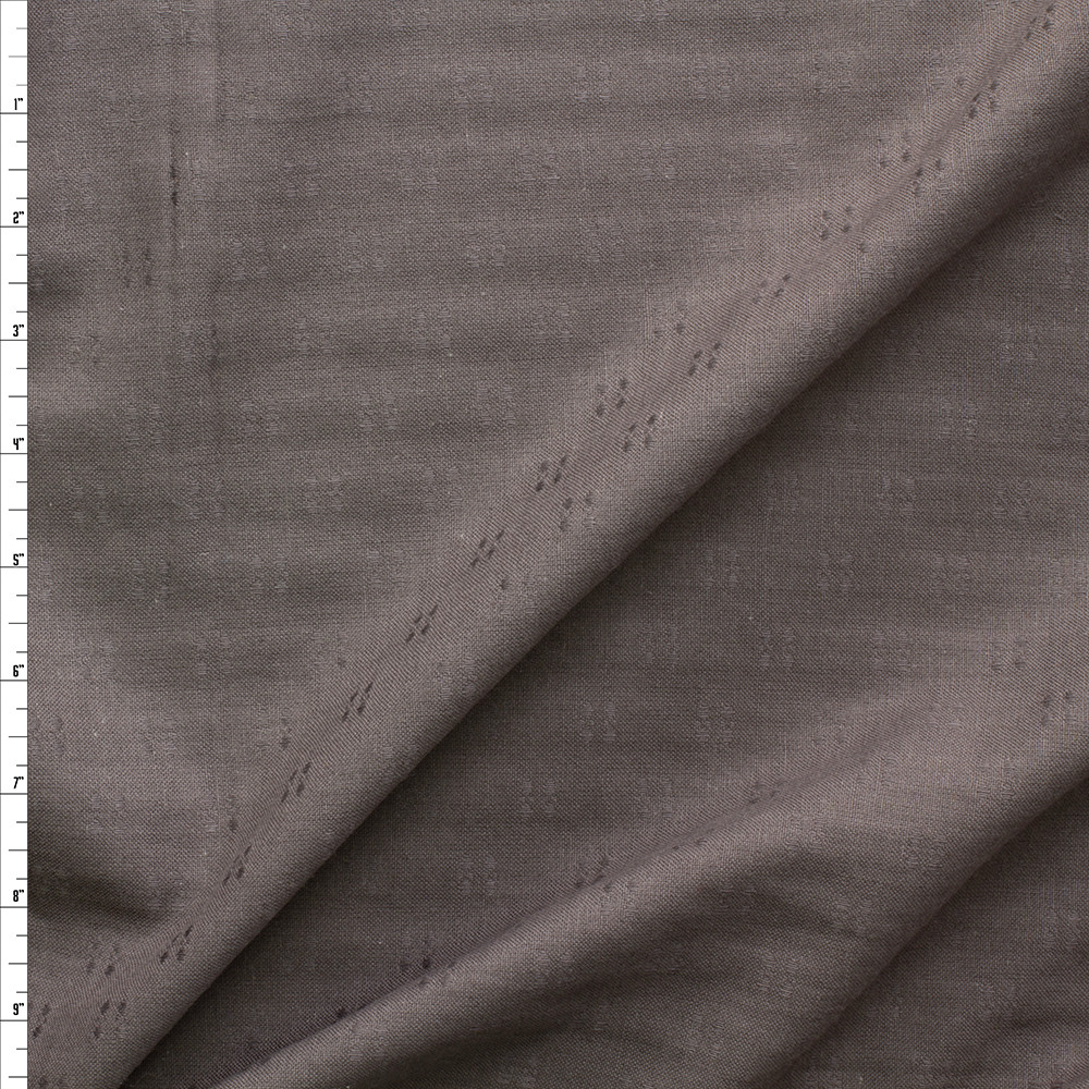 Cali Fabrics Charcoal Tone On Tone Dots Woven Pattern Yarn Dyed Cotton ...