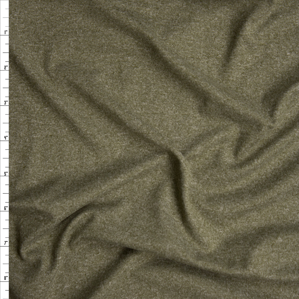 Cali Fabrics Blush Heather Double Brushed Poly Spandex Fabric by the Yard