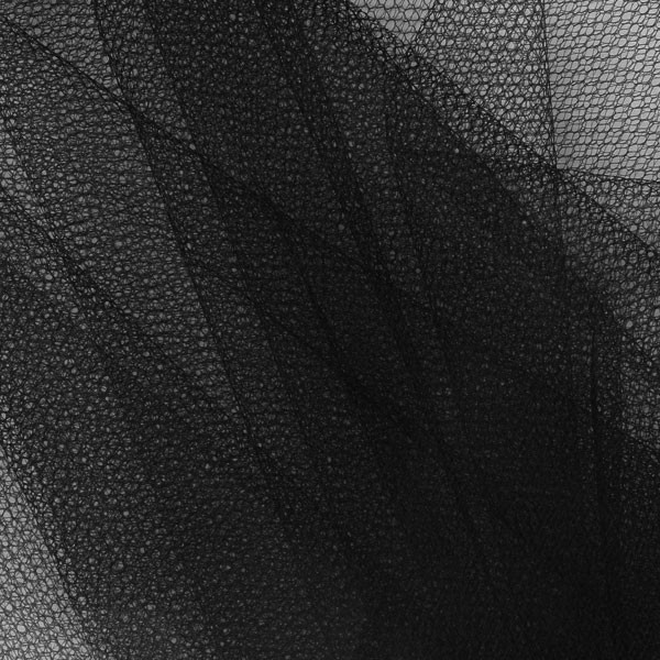 Black Mesh Fabric Swatch Stretch Mesh Recycled Poly Black | Core