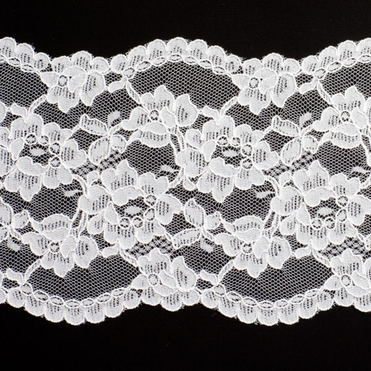 Wide white lace trim store
