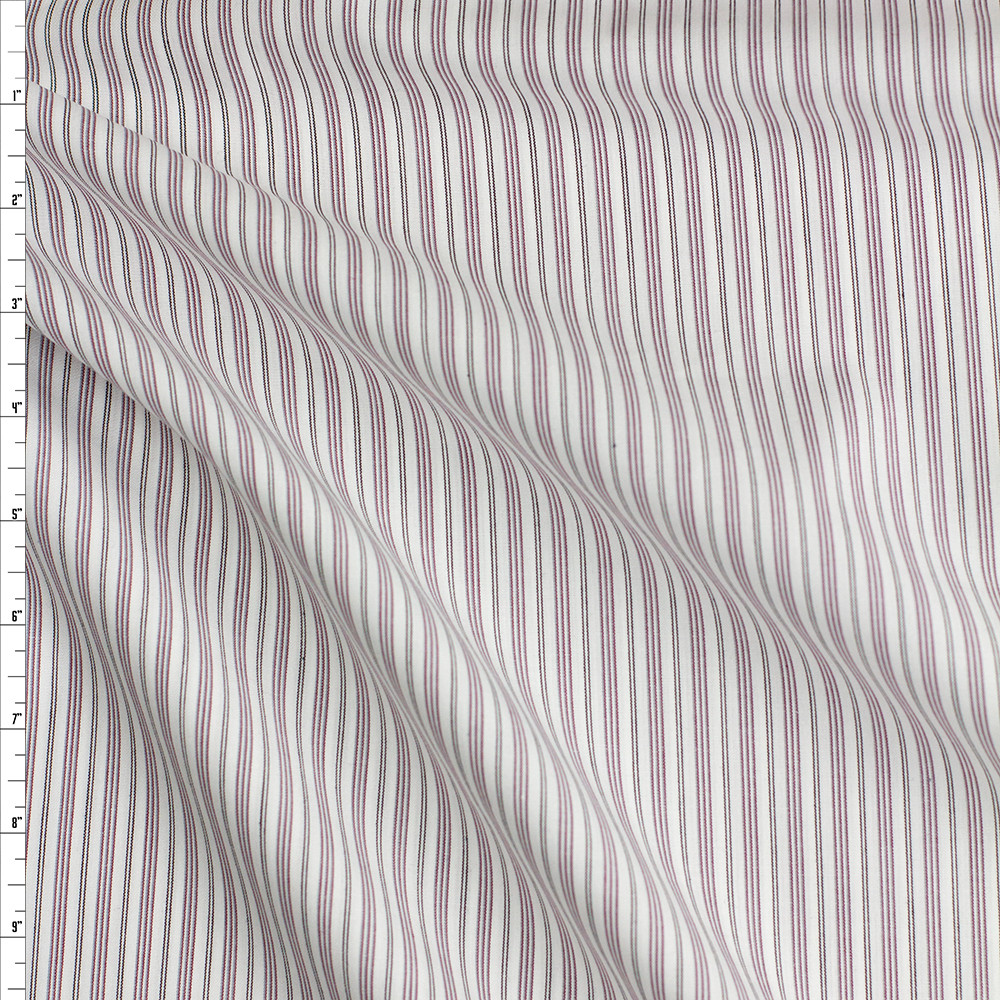 Cali Fabrics Vertical Stripe Fine Cotton Shirting #26636 Fabric by the Yard
