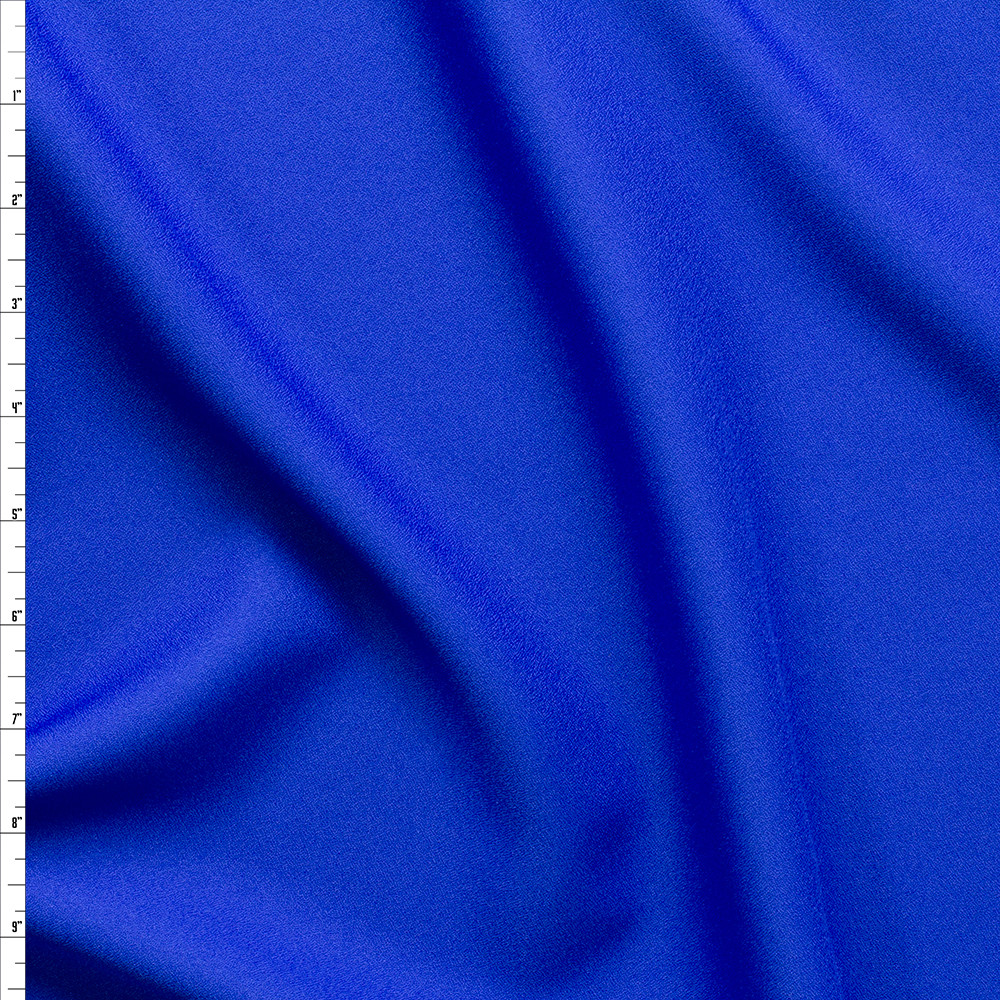 Cali Fabrics Royal Blue 45” Wonder Crepe Fabric by the Yard