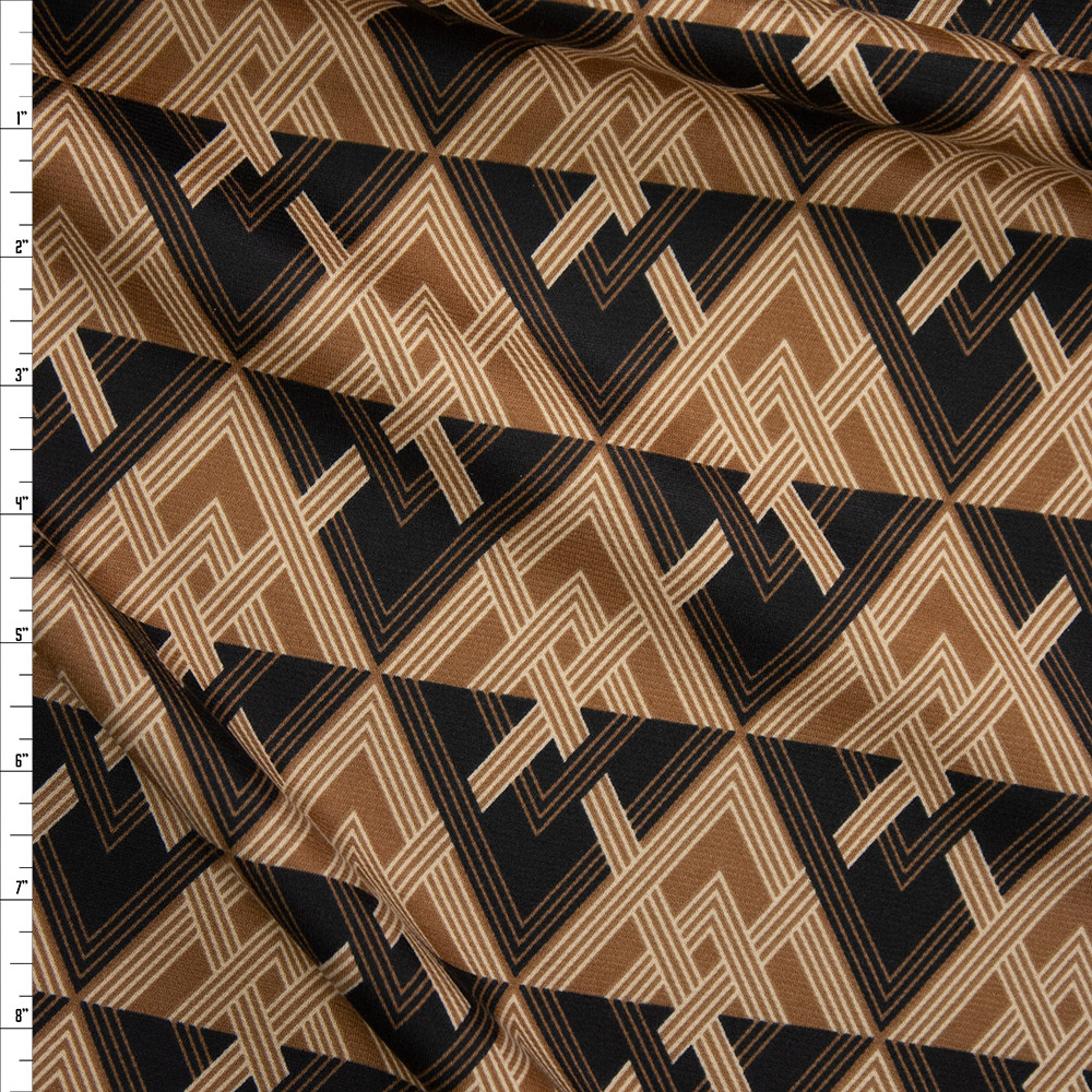 Black And Tan Pattern Tan Beige Black Red White Stretch Tartan Plaid