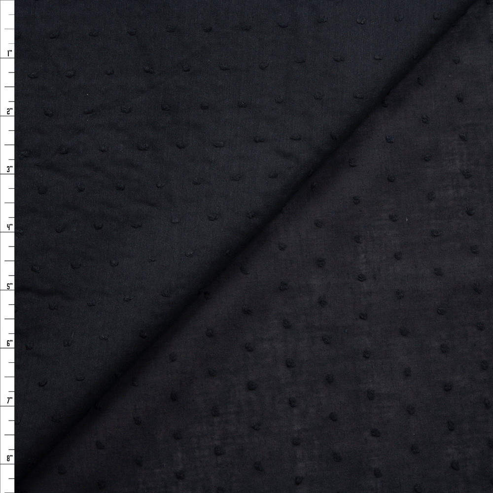 Cali Fabrics White Swiss Dot Cotton Lawn Fabric by the Yard