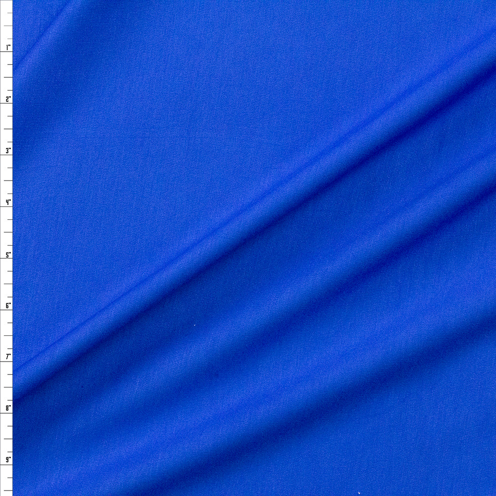 Cali Fabrics Bright Blue Designer Scuba Solid Fabric by the Yard