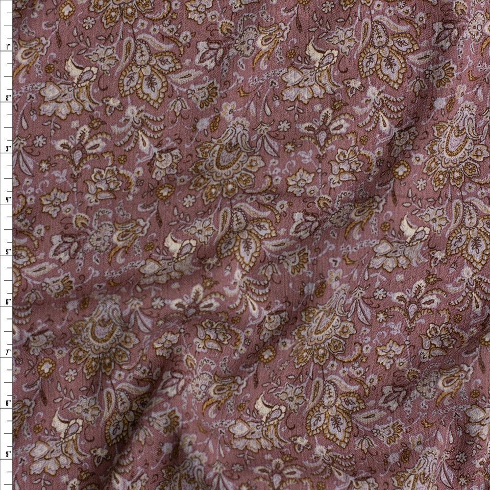Cali Fabrics | Burgundy Rayon Challis
