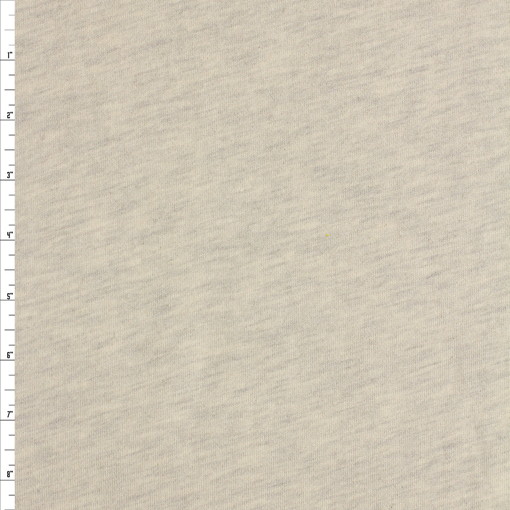 Cali Fabrics Oatmeal Stretch Modal French Terry Fabric by the Yard
