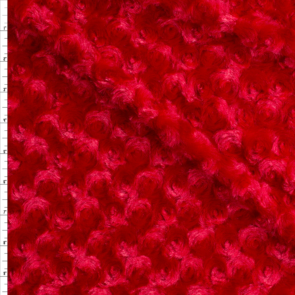 Cali Fabrics | Large Red Rosette Fabric
