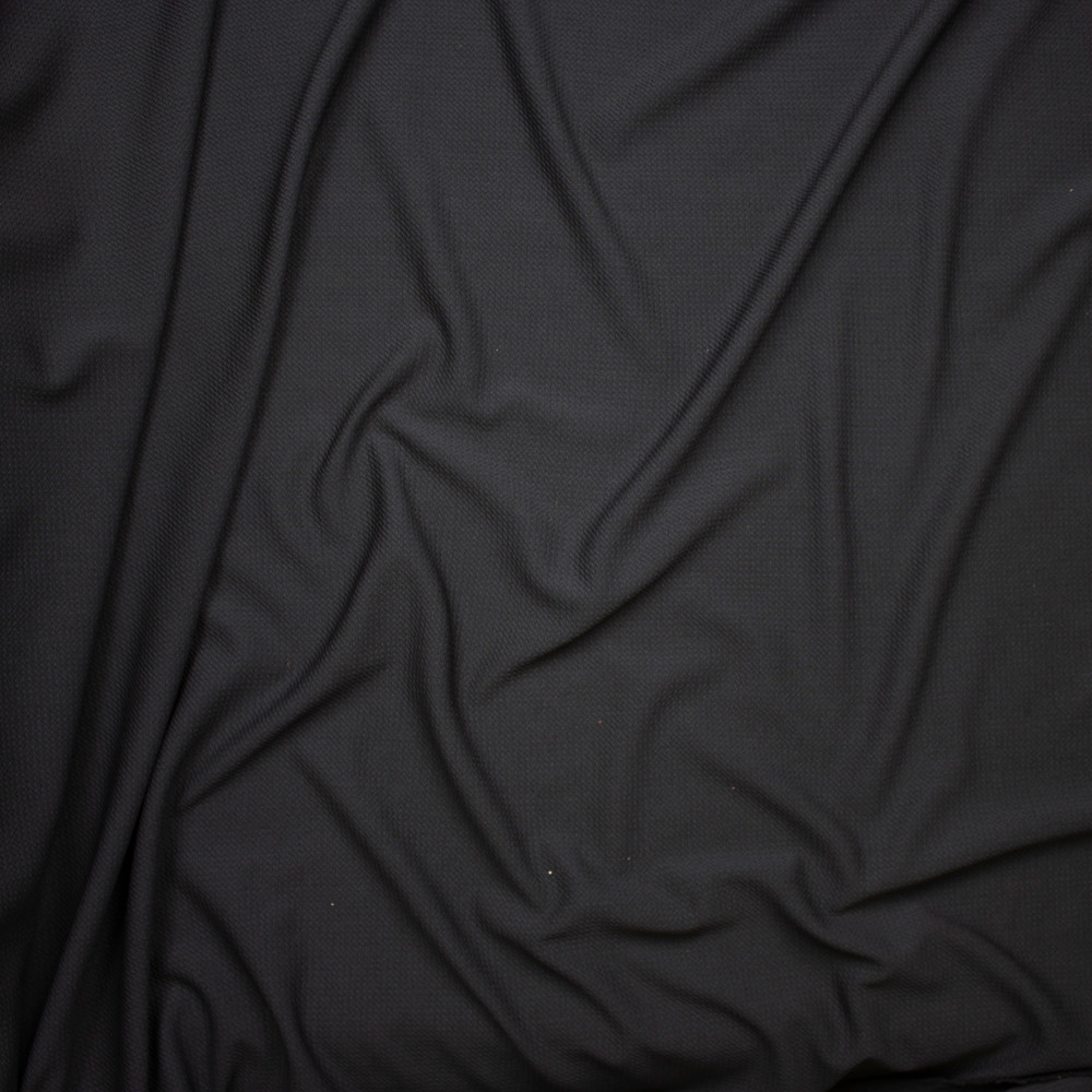 Cali Fabrics Black Perforated Texture Double Scuba Knit Fabric by the Yard