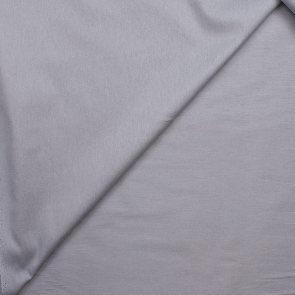 Cali Fabrics Light Grey Stretch Cotton Broadcloth Fabric by the Yard