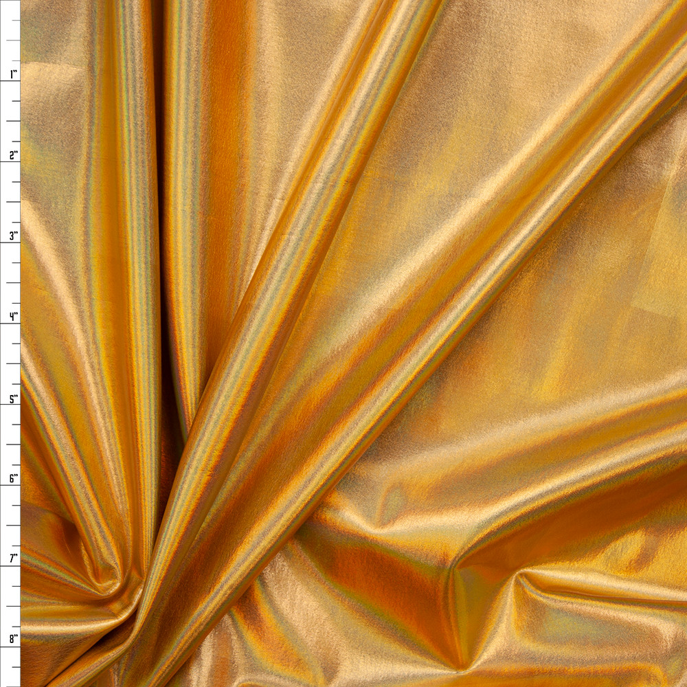 Cali Fabrics Premium Gloss Black Lycra Lame Fabric by the Yard