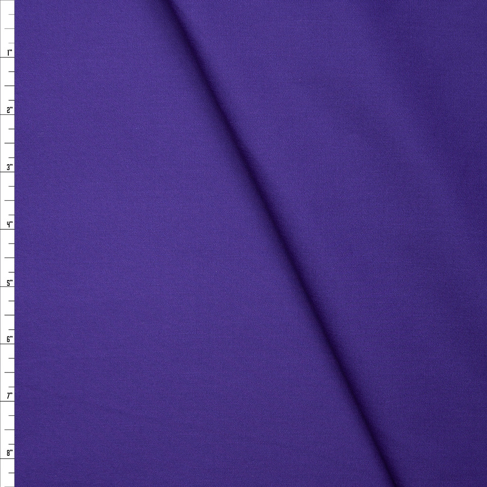 Cali Fabrics Purple Stretch Lightweight Poly/Cotton Twill Fabric by the ...