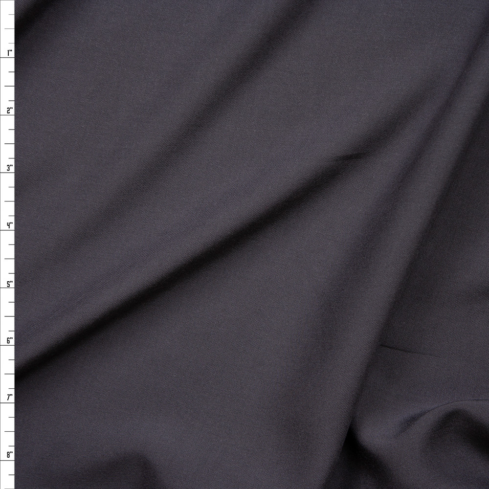Cali Fabrics Charcoal Grey Rayon Challis Fabric by the Yard