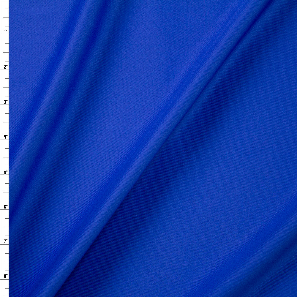 Cali Fabrics Bright Blue Designer Scuba Solid Fabric by the Yard