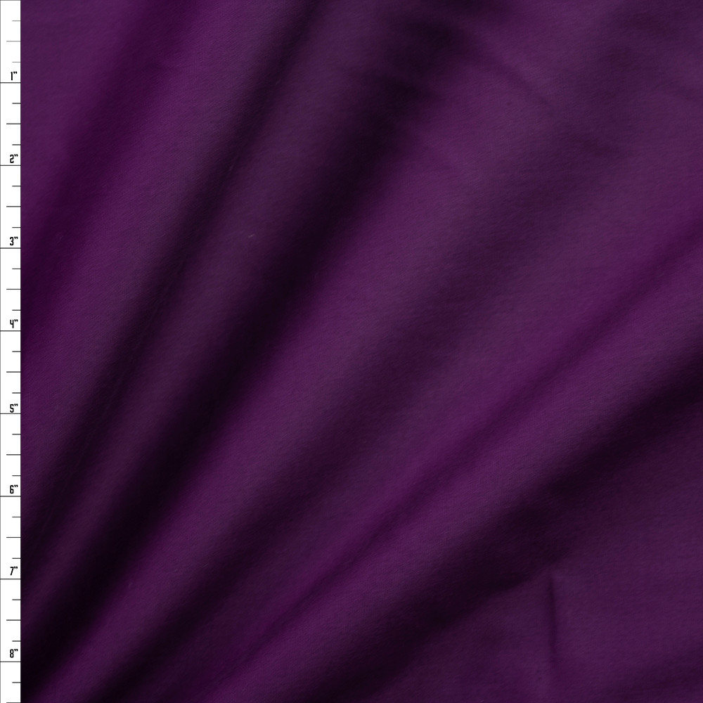 Cali Fabrics Purple Stretch Cotton Broadcloth Fabric by the Yard