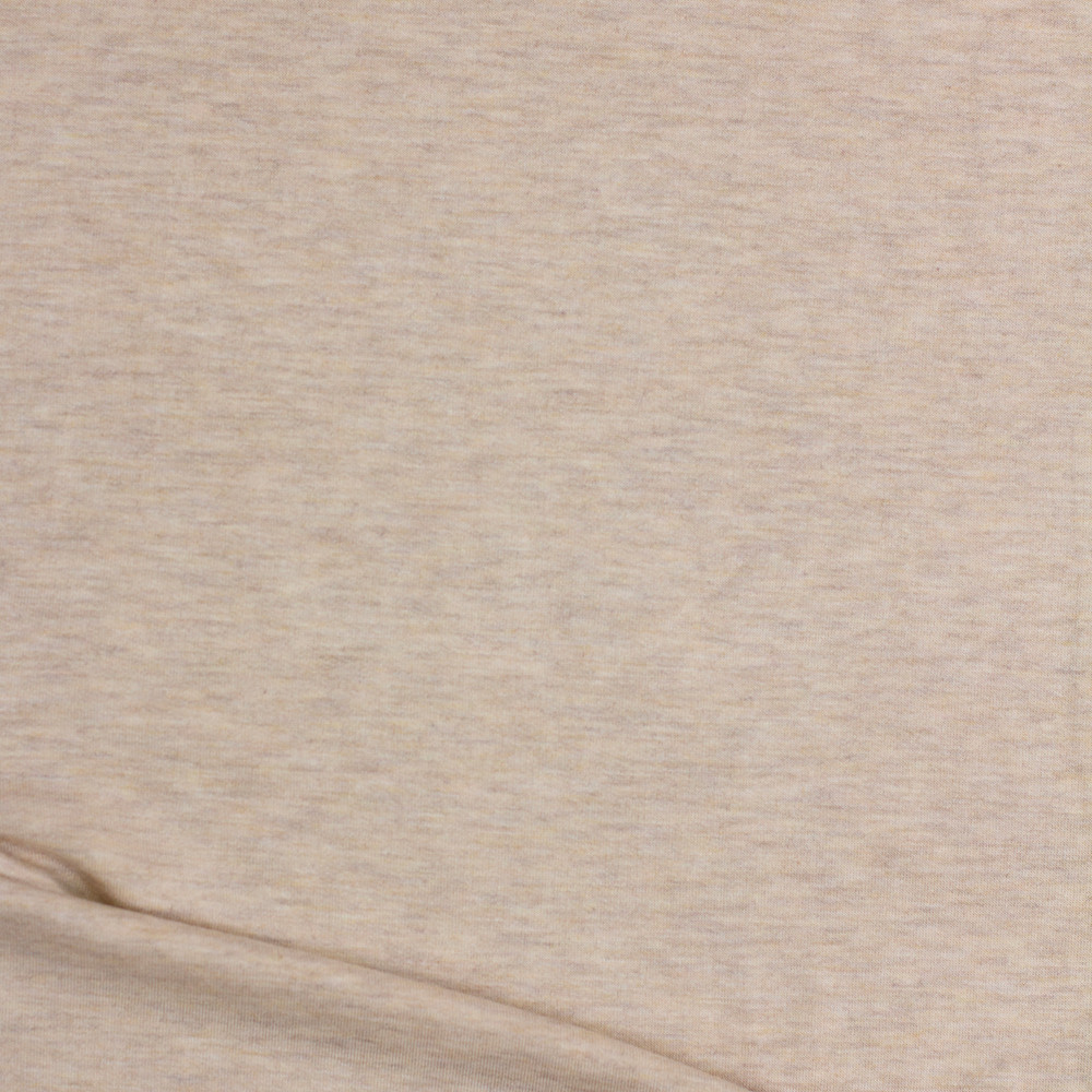 Cali Fabrics Oatmeal Stretch Modal French Terry Fabric by the Yard