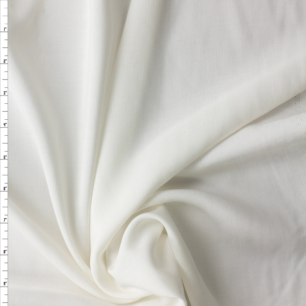 Cali Fabrics | Ivory Rayon Challis