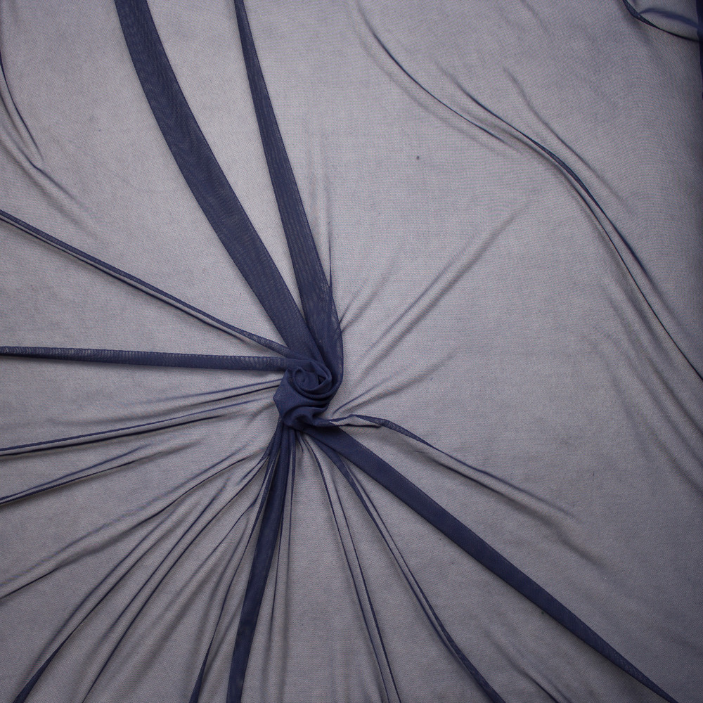 Cali Fabrics Navy Blue Power Mesh Fabric by the Yard