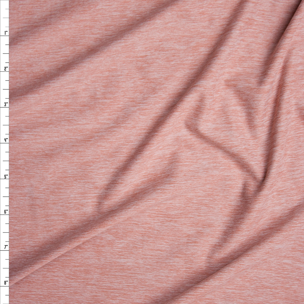 Cali Fabrics Heather Charcoal Grey Stretch Brushed Polyester Jersey ...