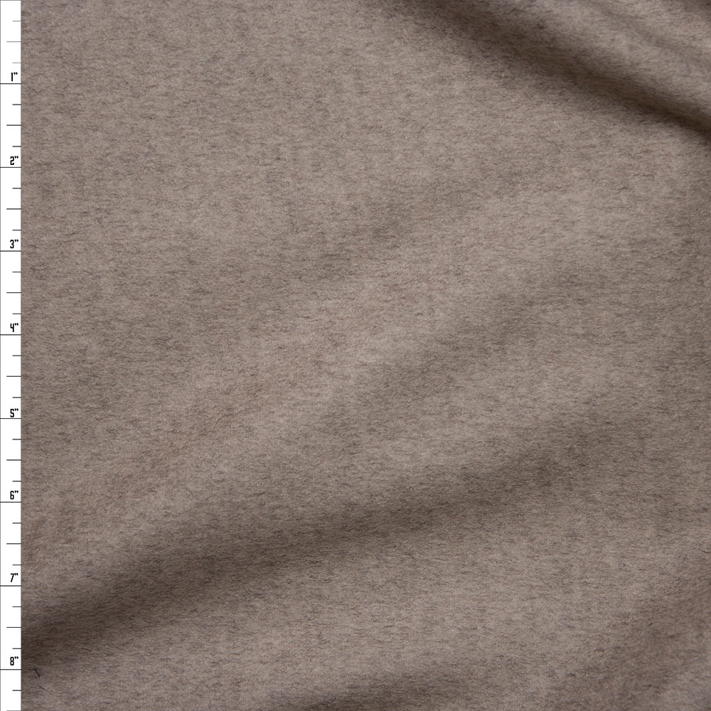 Cali Fabrics Solid Heather Grey Designer Wool Coating Fabric by the Yard