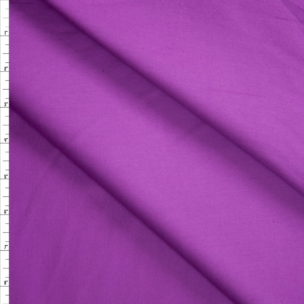 Cali Fabrics Purple Stretch Cotton Broadcloth Fabric by the Yard