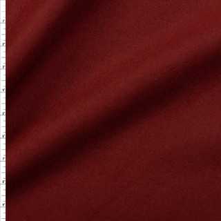 Cali Fabrics Solid Burgundy Designer Wool Coating Fabric by the Yard
