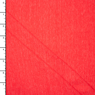 Cali Fabrics Bright Red Slubbed Rayon Jersey Knit Fabric by the Yard