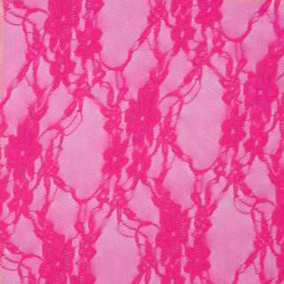 Cali Fabrics | Neon Green Floral Stretch Lace
