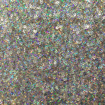 Cali Fabrics | White Geometric Stretch Micro Sequin Fabric