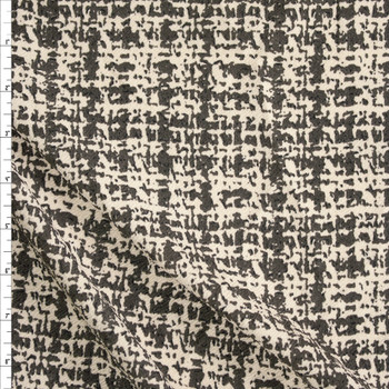 Cali Fabrics Black Crepe Knit Fabric by the Yard