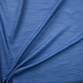 Cali Fabrics Medium Blue Lightweight Stretch Denim Fabric by the Yard