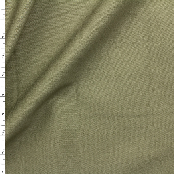 Cali Fabrics Olive Green Stretch Cotton Twill #26914 Fabric by the Yard