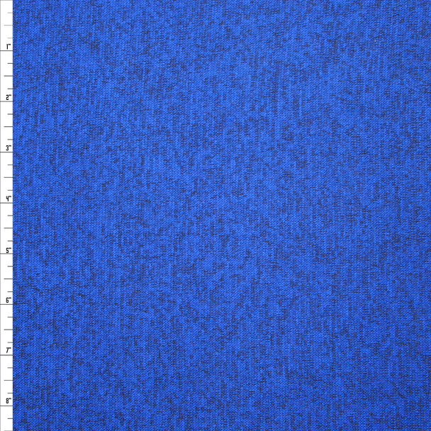 Cali Fabrics Royal Blue Heather Lightweight Sweater Knit Fabric by the Yard