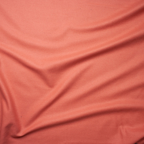 Cali Fabrics Coral Solid Wool Coating Fabric by the Yard