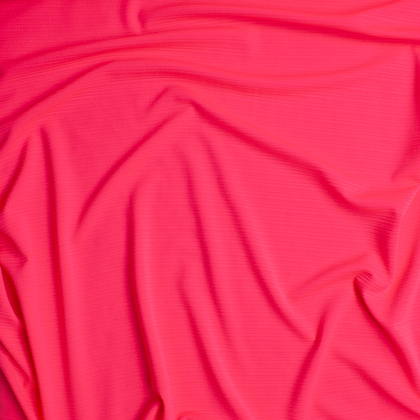 Cali Fabrics Neon Pink Textured Rib Liverpool Knit Fabric by the Yard
