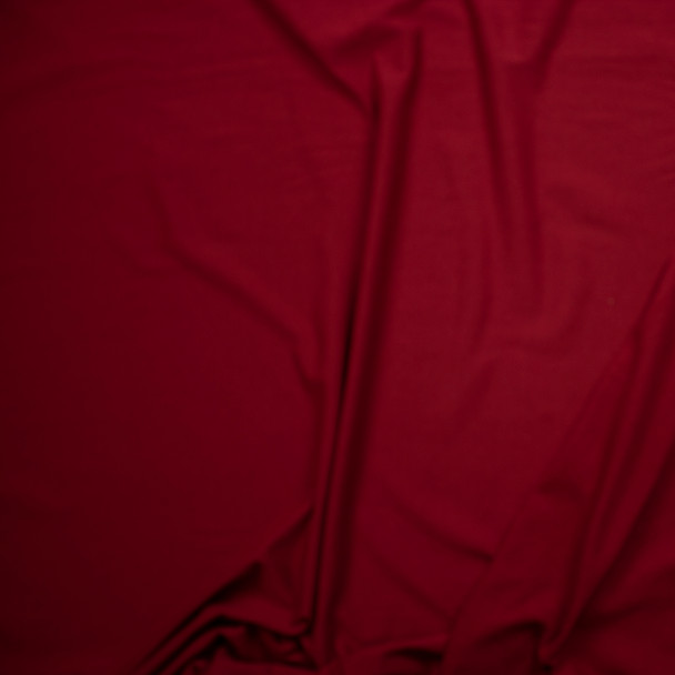 Cali Fabrics Deep Red Lightweight Cotton French Terry Fabric by the Yard