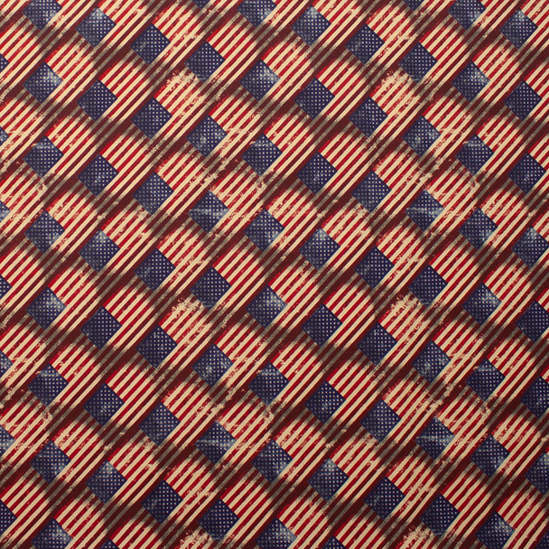 Cali Fabrics Patriotic Flag Print 48475 Quilter's Cotton Fabric by the Yard