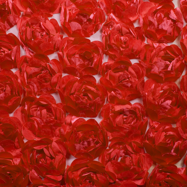 Cali Fabrics | Large Red Rosette Fabric