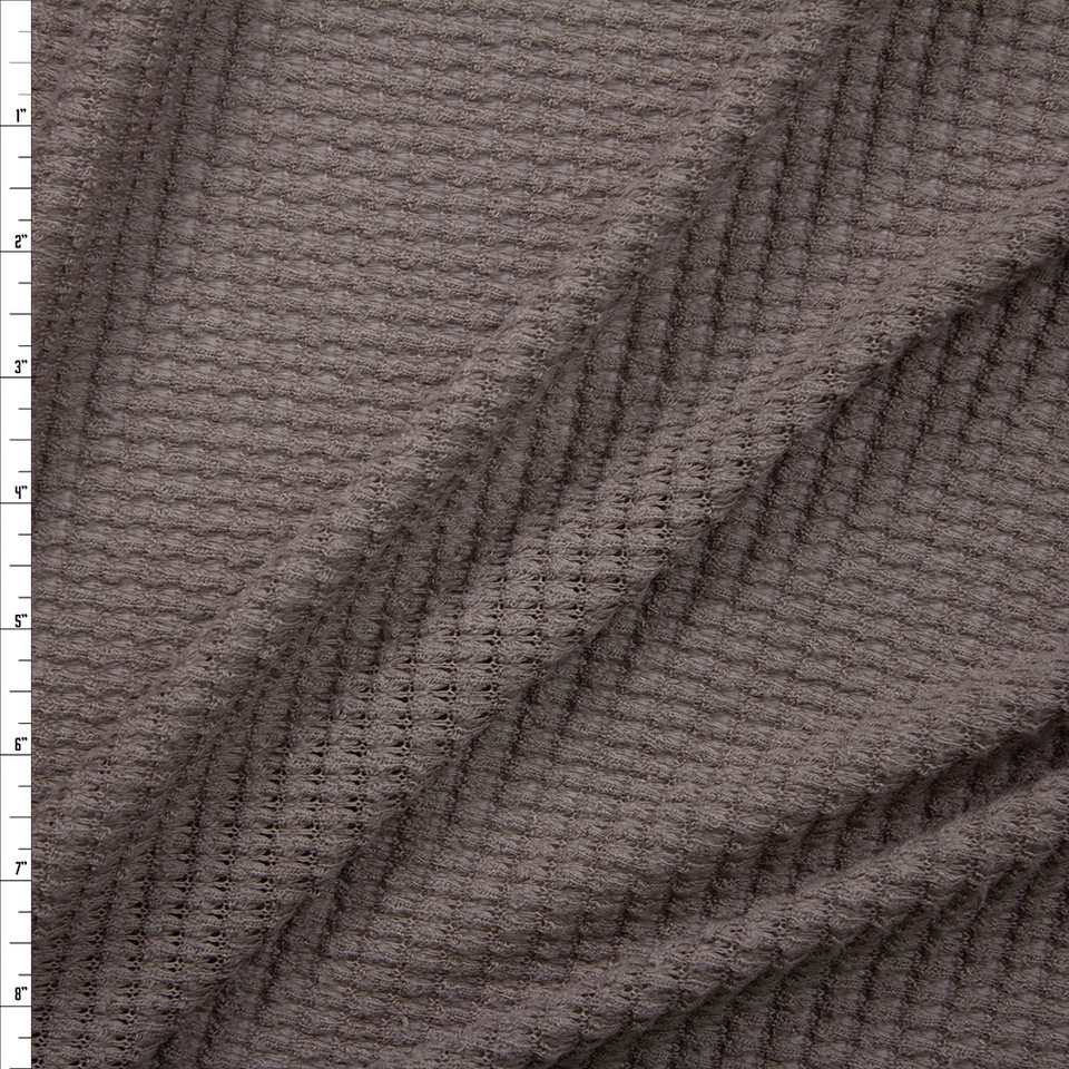 Cali Fabrics Plum Chunky Waffle Knit Fabric by the Yard