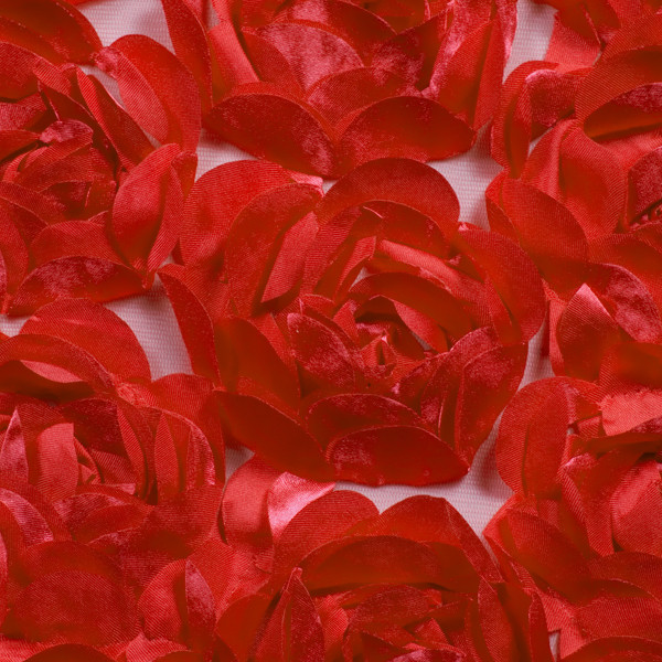 Cali Fabrics | Large Red Rosette Fabric
