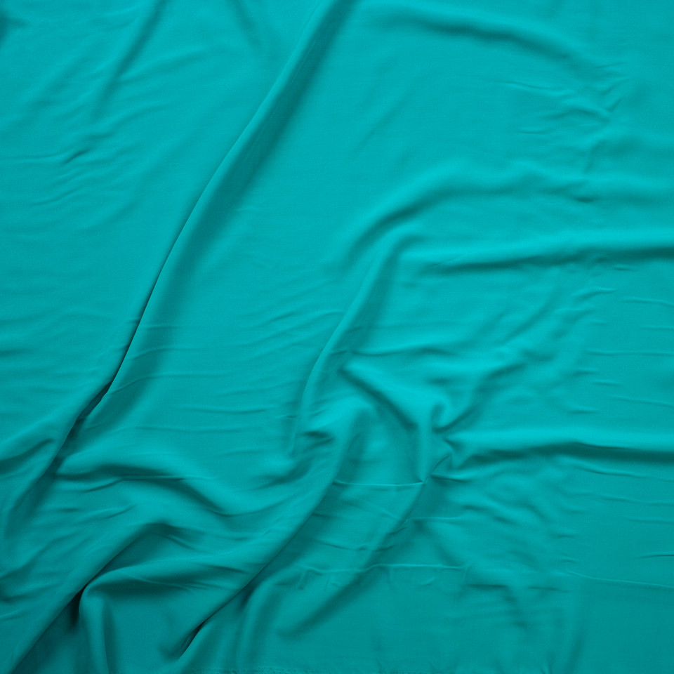 Cali Fabrics Bright Jade Rayon Challis #25824 Fabric by the Yard