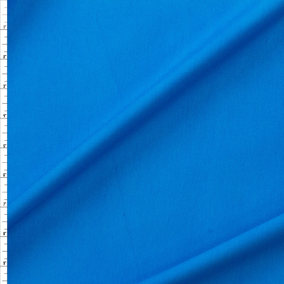 Cali Fabrics Bright Blue Designer Scuba Solid Fabric by the Yard