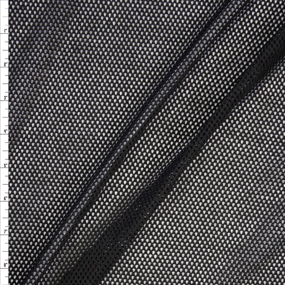 Cali Fabrics Black Stretch Net Fabric by the Yard